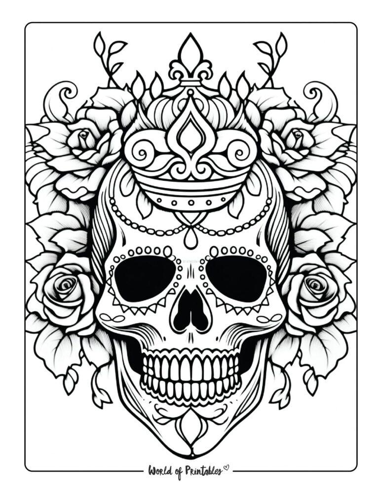Skull Coloring Pages - World of Printables