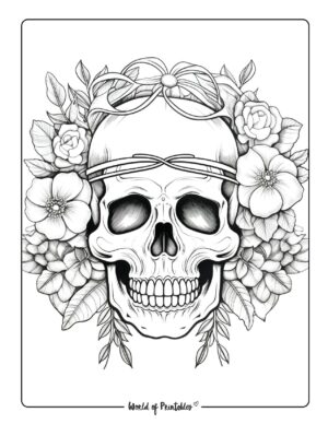 Skull Coloring Pages - World of Printables