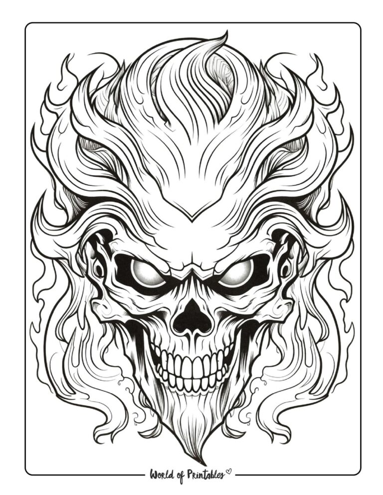 Skull Coloring Pages - World of Printables