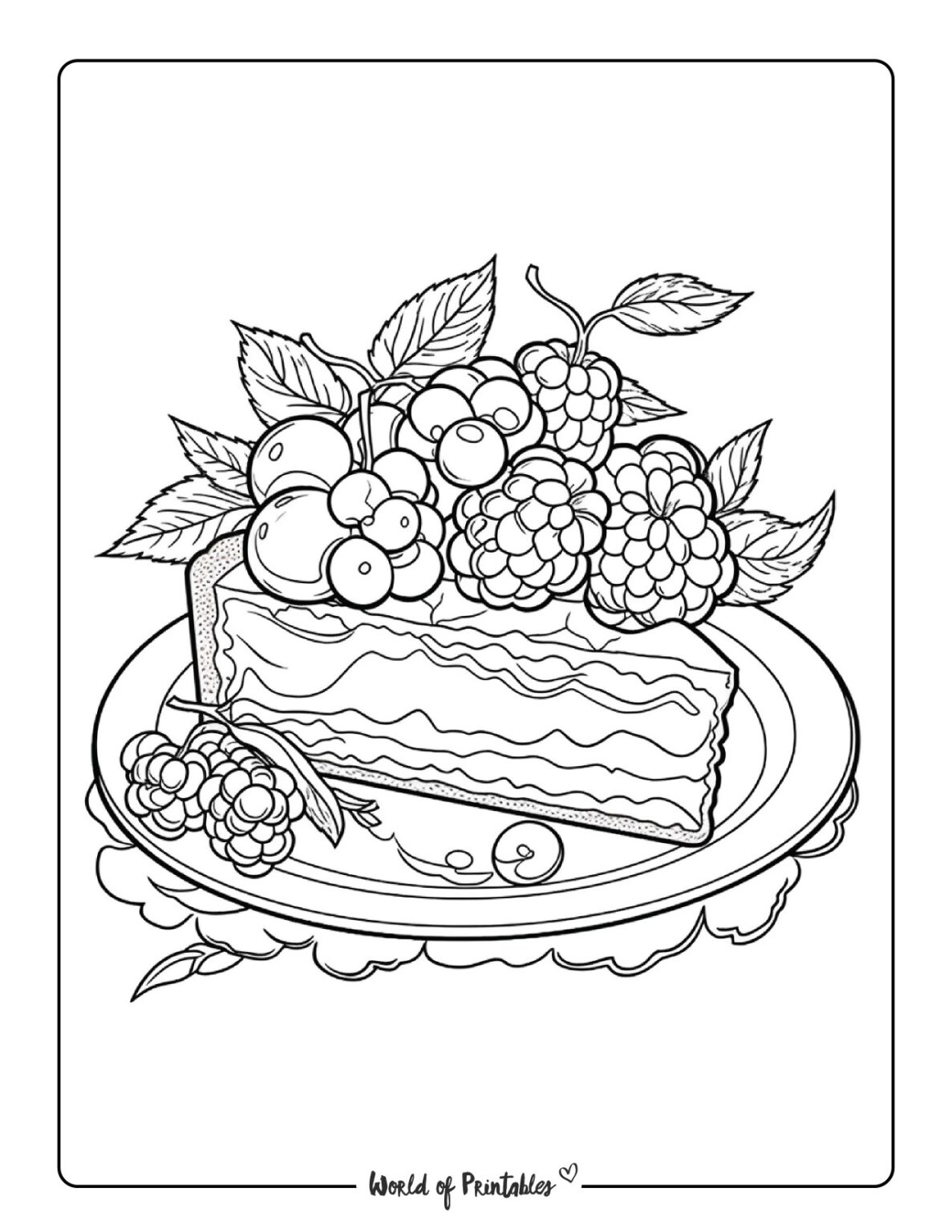 Food Coloring Pages - World of Printables