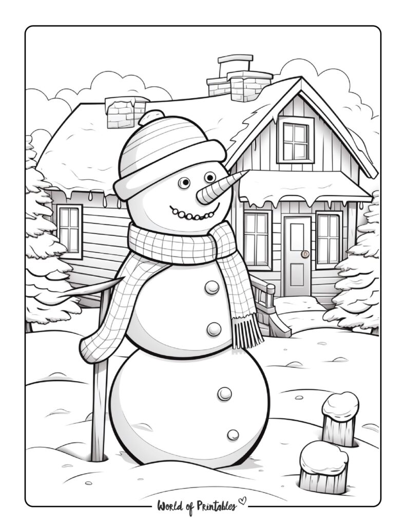 Snowman Coloring Pages - World of Printables