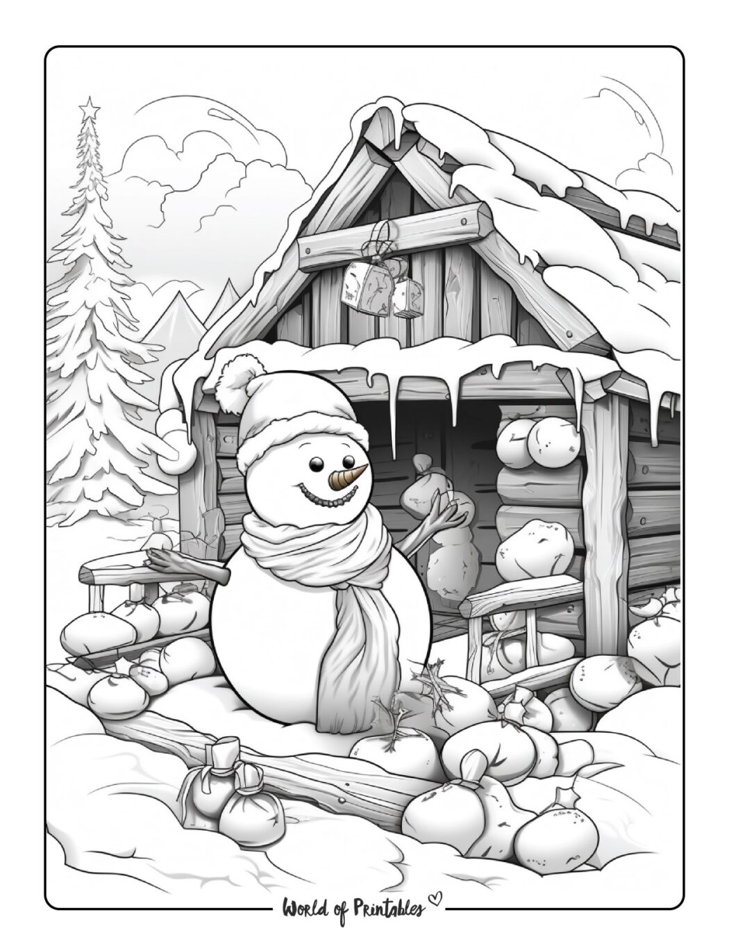 Snowman Coloring Pages - World of Printables