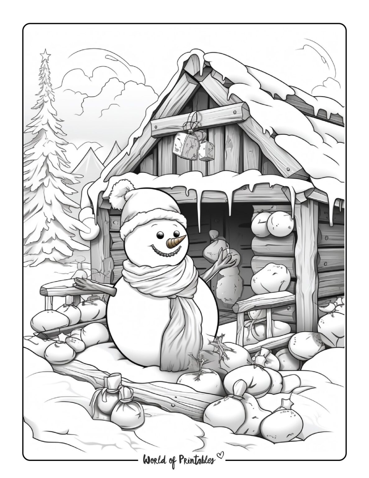 Snowman Coloring Pages - World of Printables