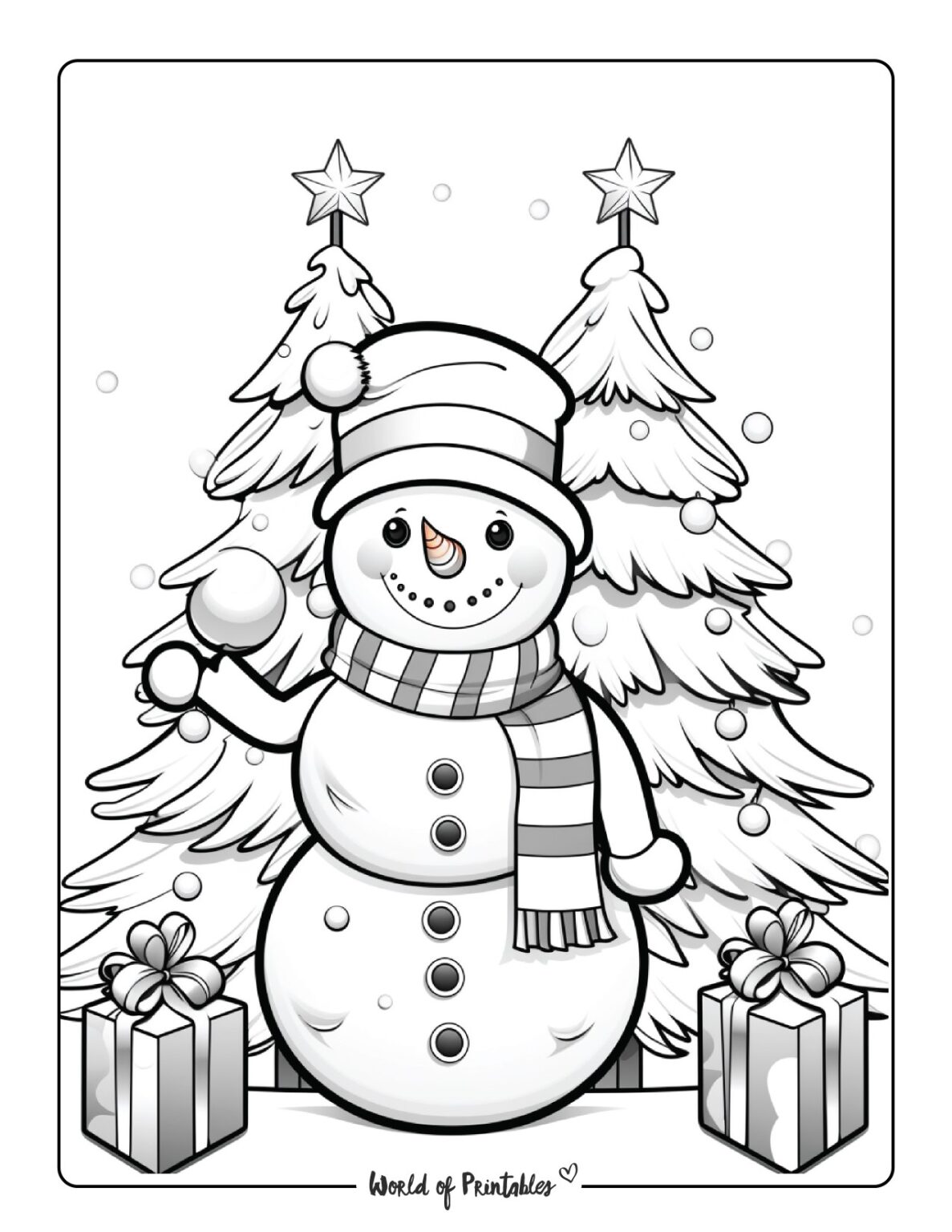 Snowman Coloring Pages - World of Printables