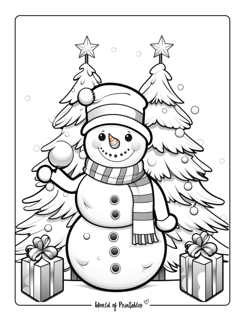 Snowman Coloring Pages - World of Printables