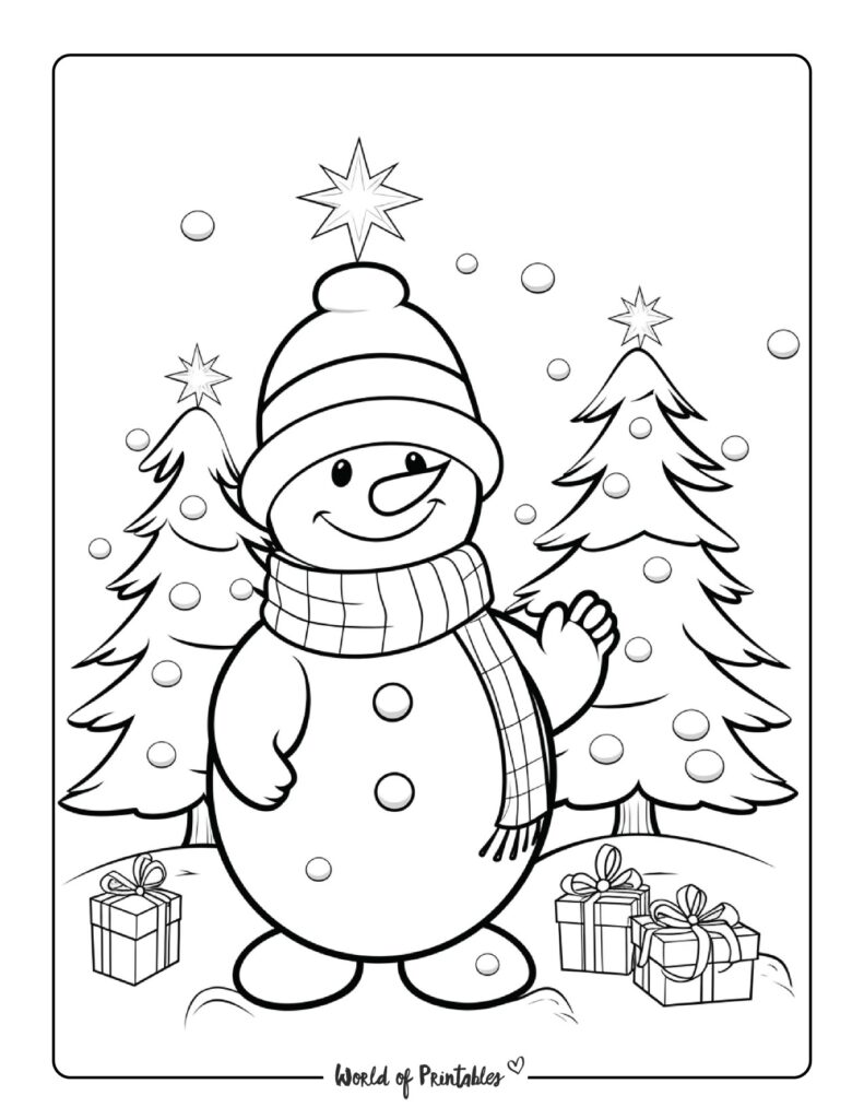 Snowman Coloring Pages - World of Printables