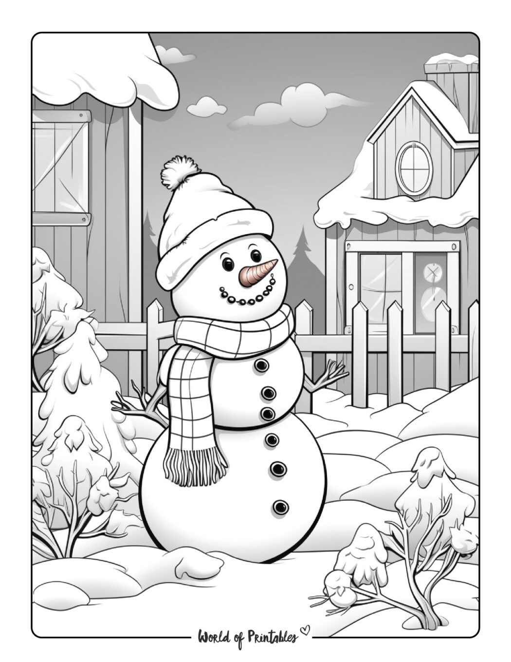 Snowman Coloring Pages - World of Printables