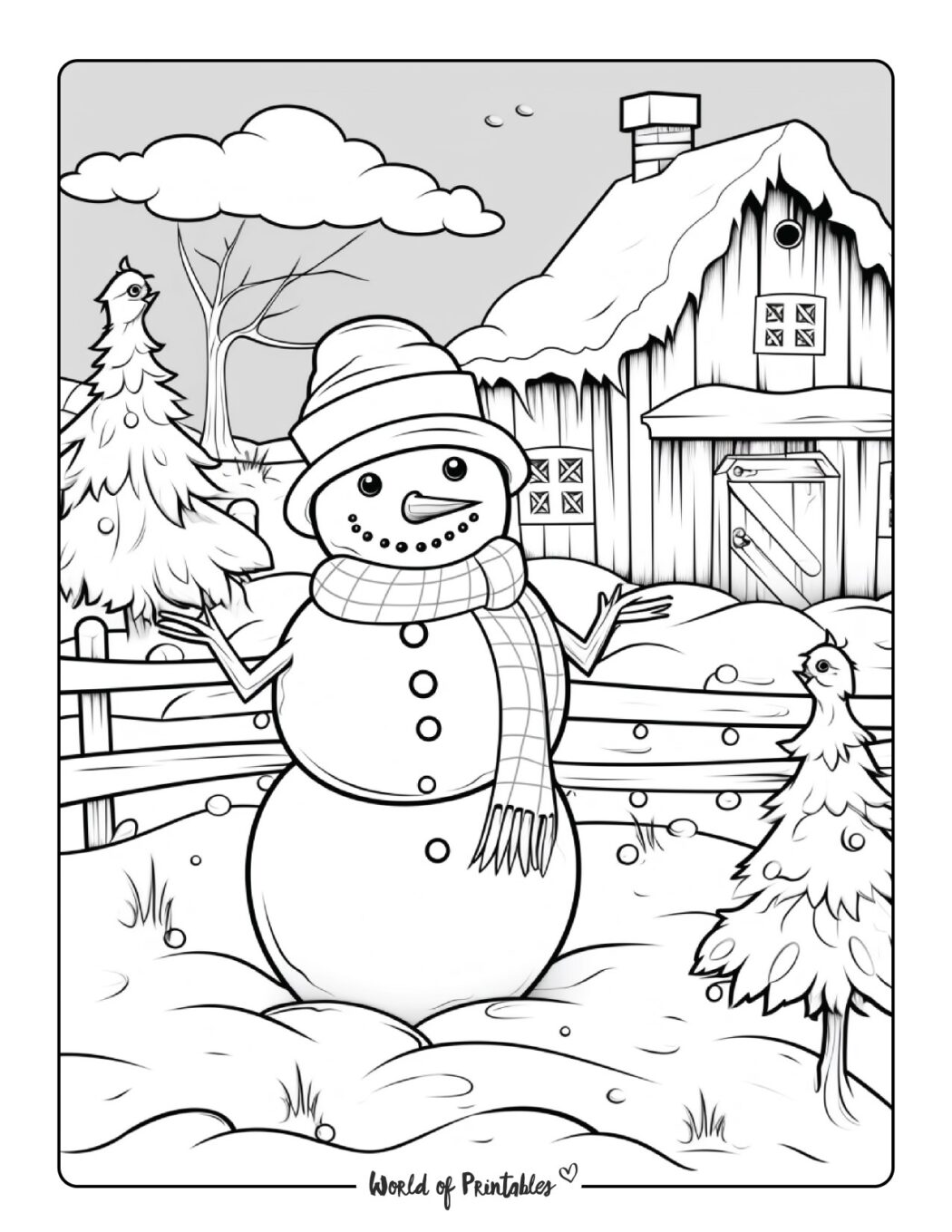 Snowman Coloring Pages - World of Printables