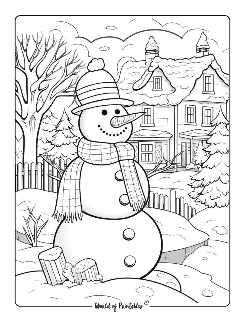 Snowman Coloring Pages - World of Printables