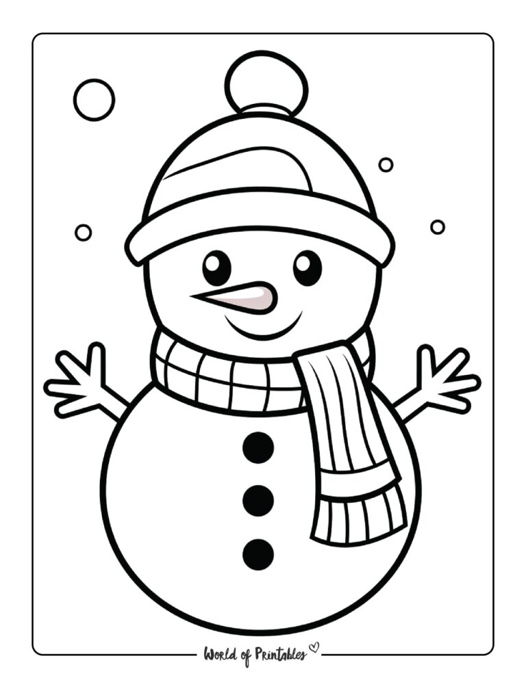 Snowman Coloring Pages - World of Printables