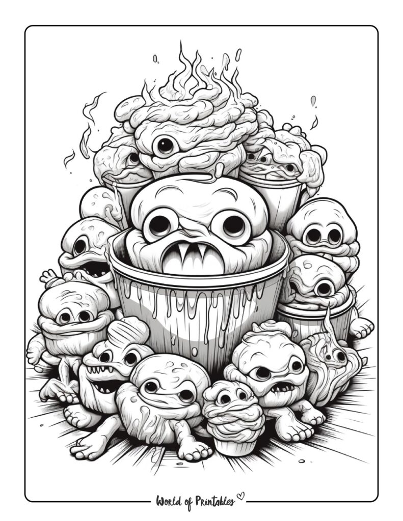 Food Coloring Pages - World of Printables