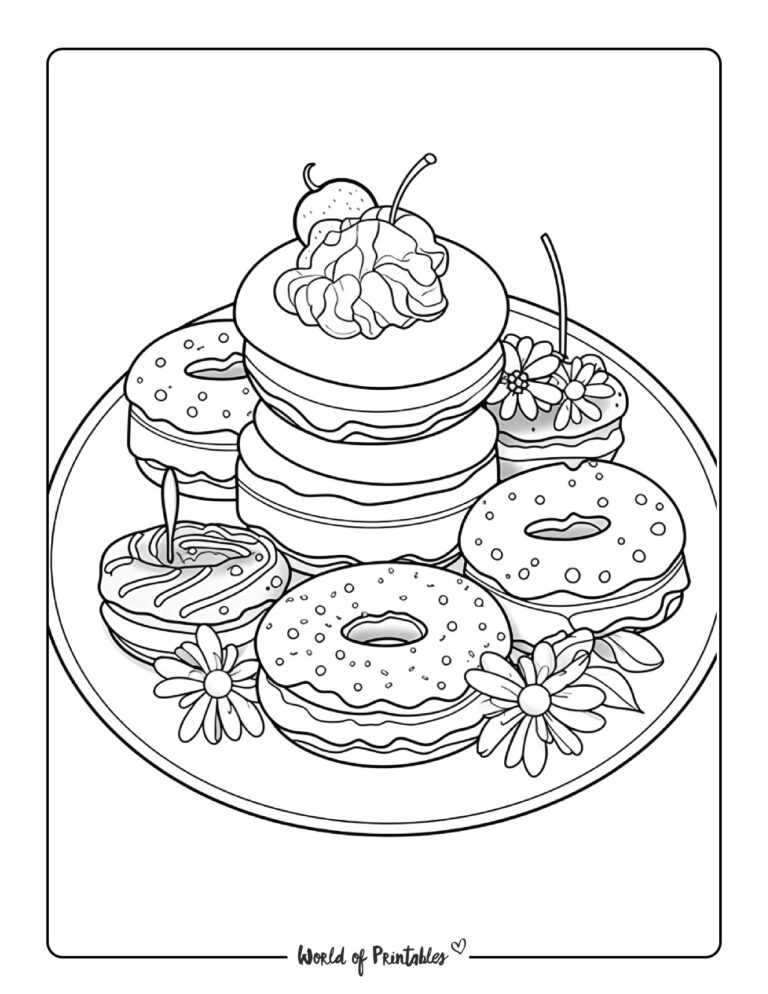 Food Coloring Pages - World of Printables