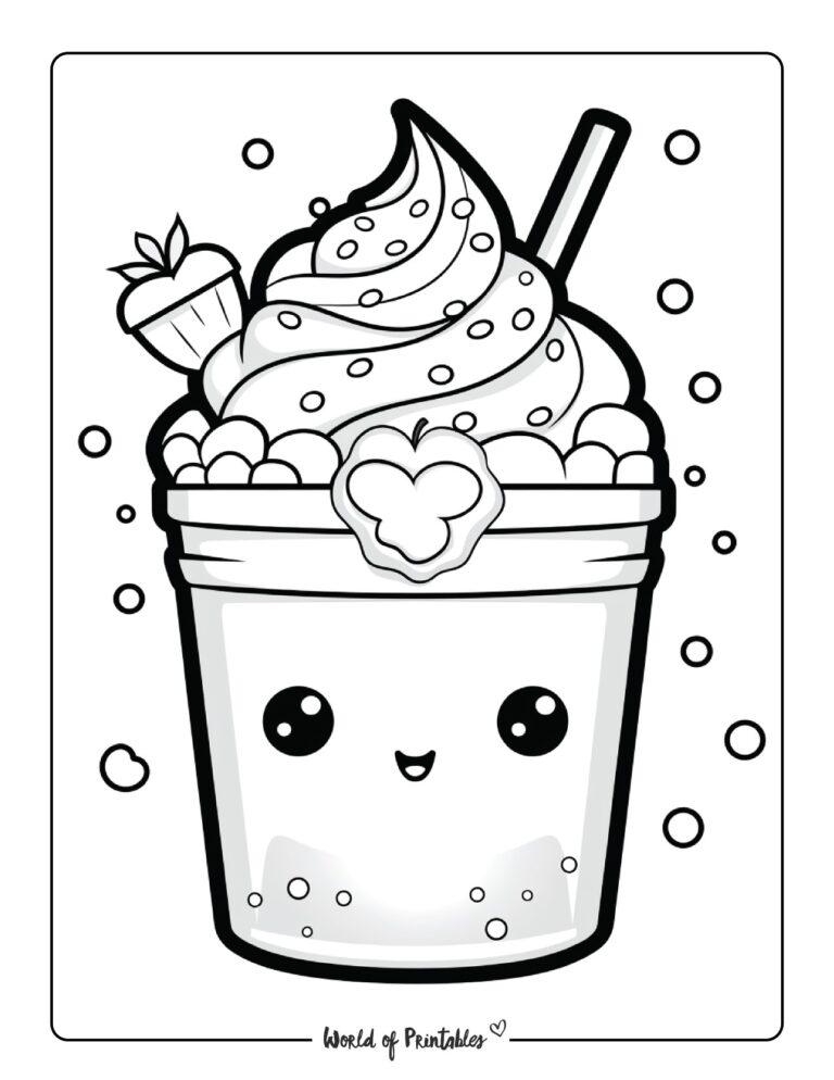 Food Coloring Pages - World of Printables