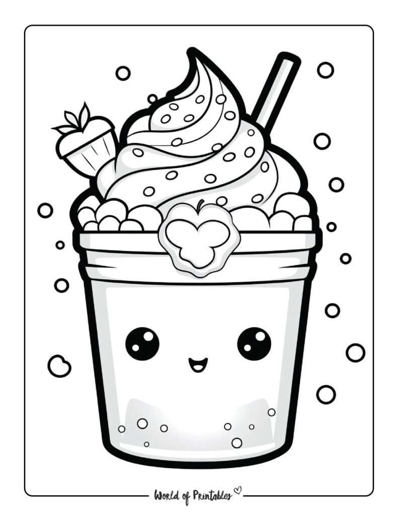 Food Coloring Pages - World of Printables