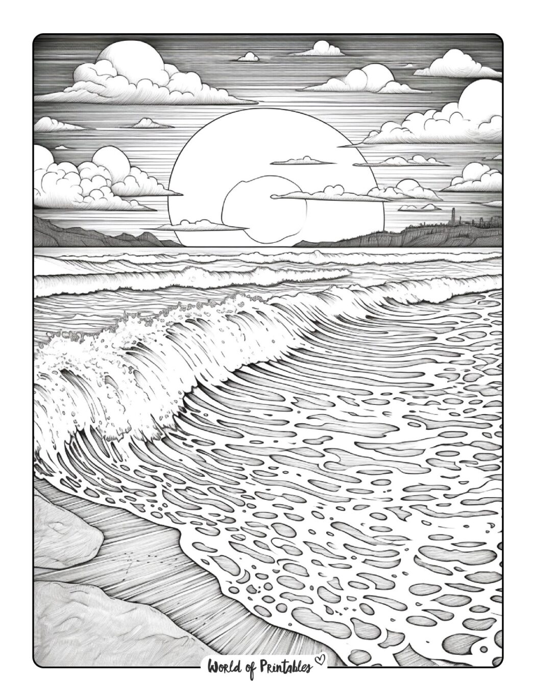 Beach Coloring Pages - World of Printables