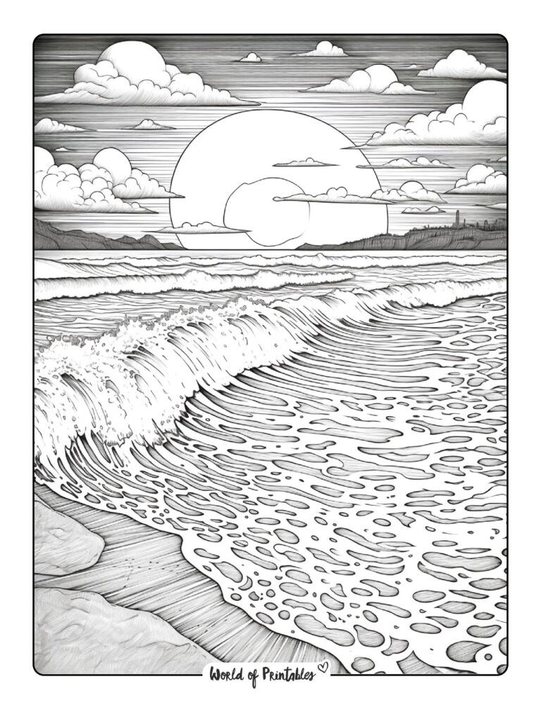 Beach Coloring Pages - World of Printables