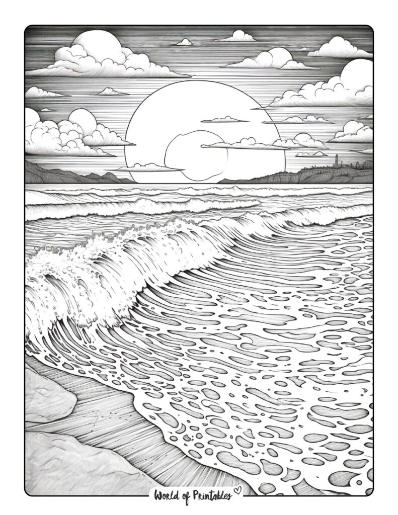 Beach Coloring Pages - World of Printables