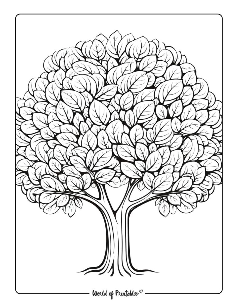 Tree Coloring Pages - World of Printables