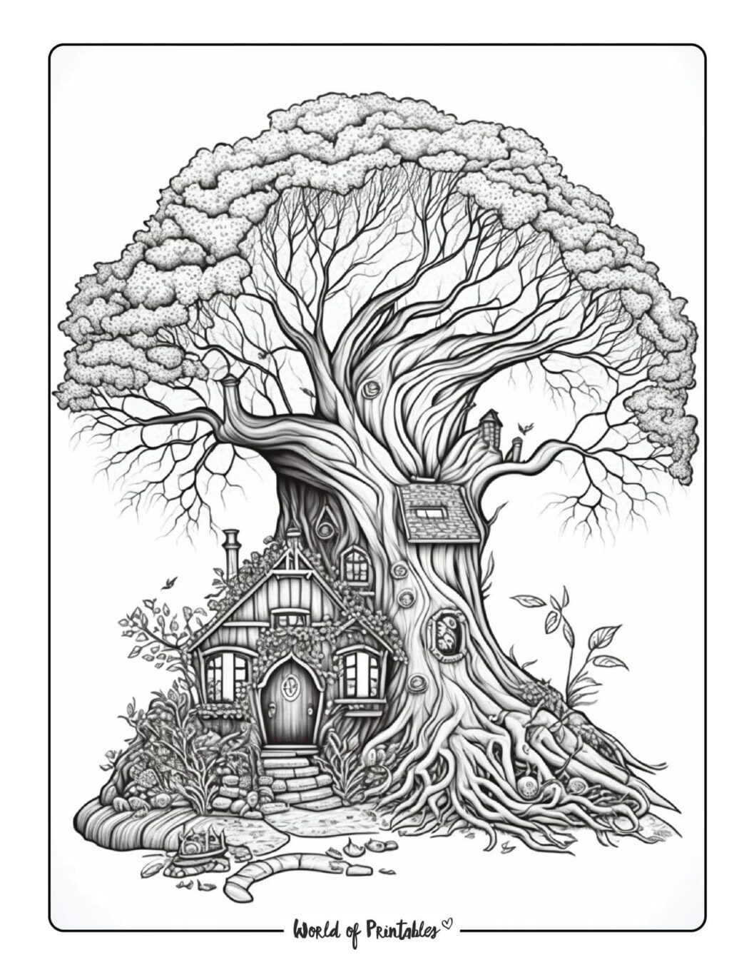 Tree Coloring Pages - World of Printables