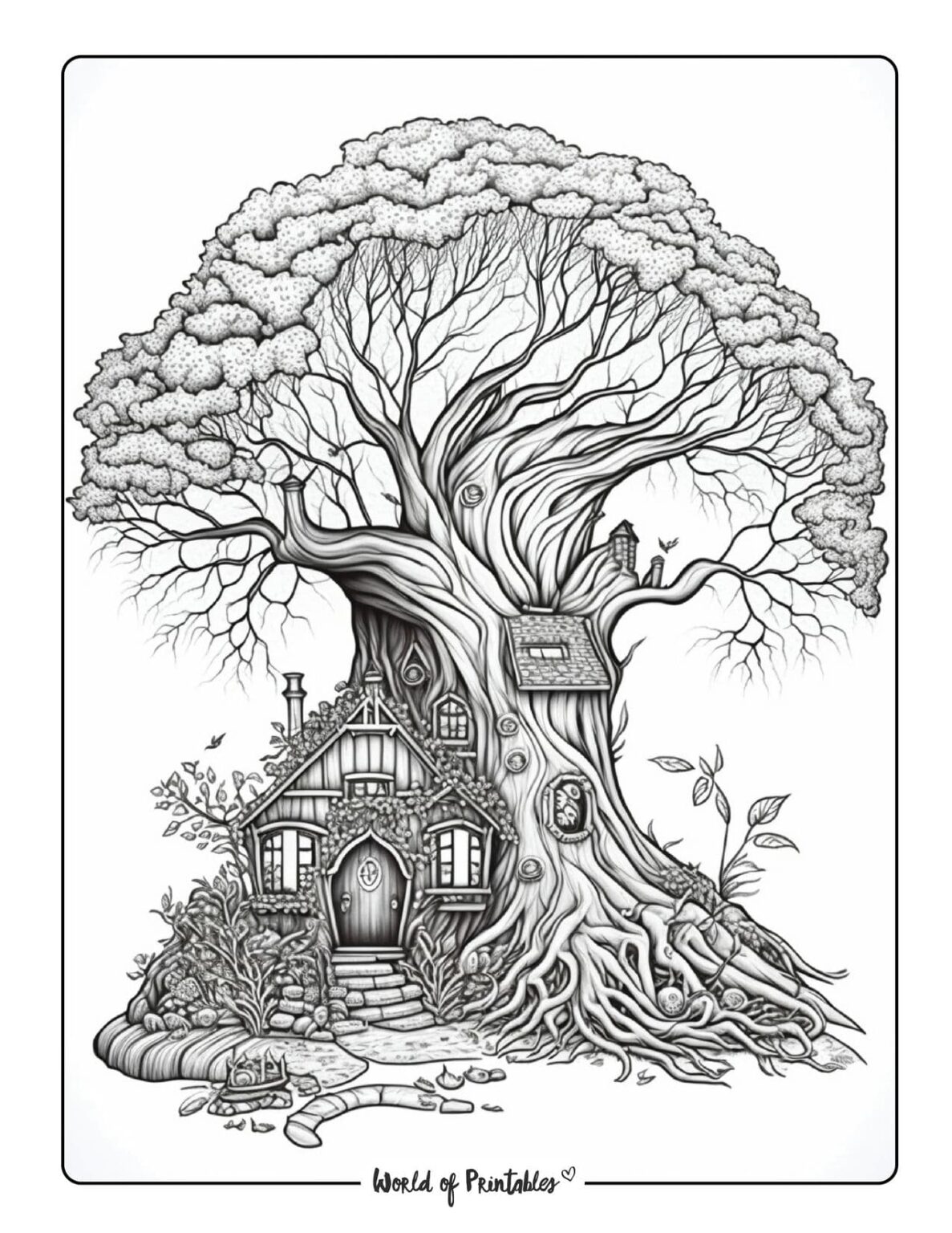 Tree Coloring Pages - World of Printables