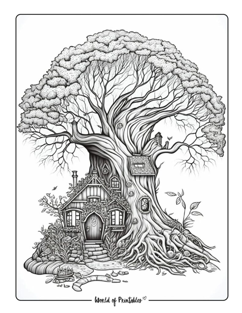 Tree Coloring Pages - World of Printables