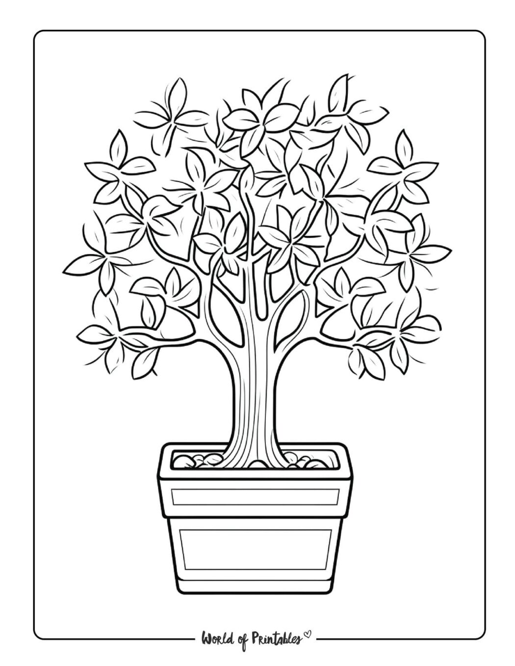 Tree Coloring Pages - World of Printables