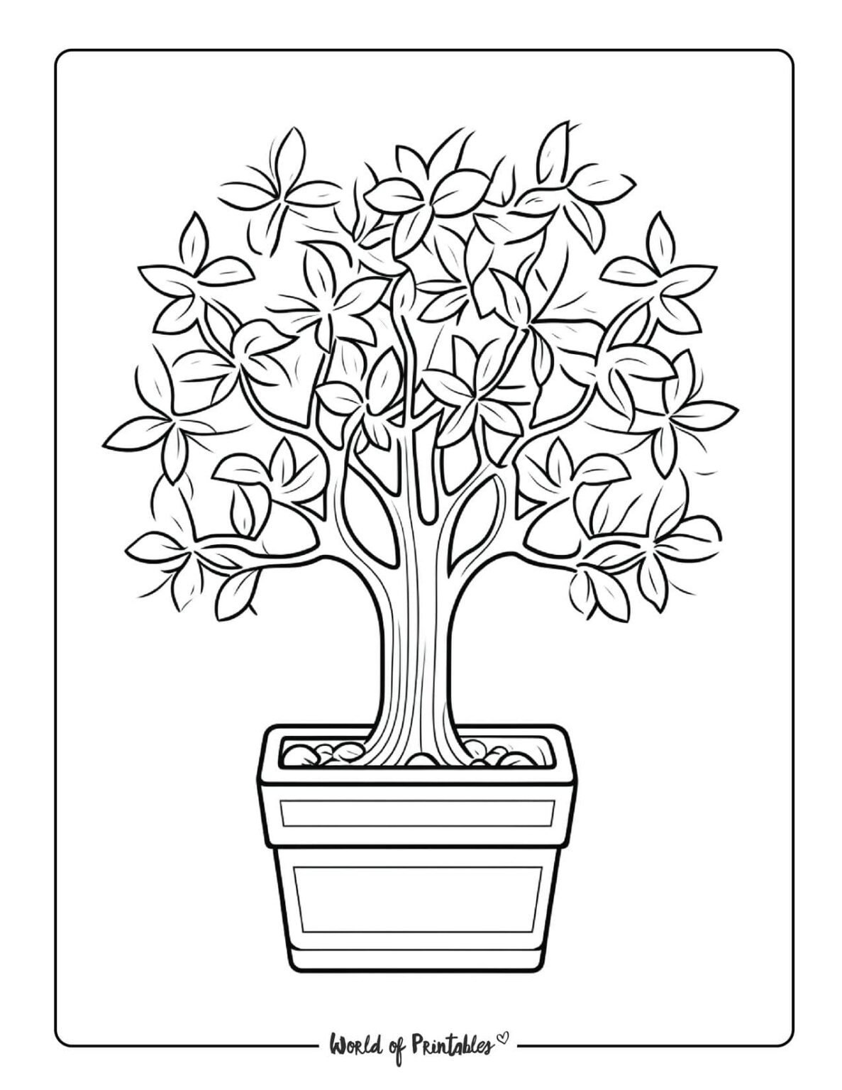 Tree Coloring Pages - World of Printables