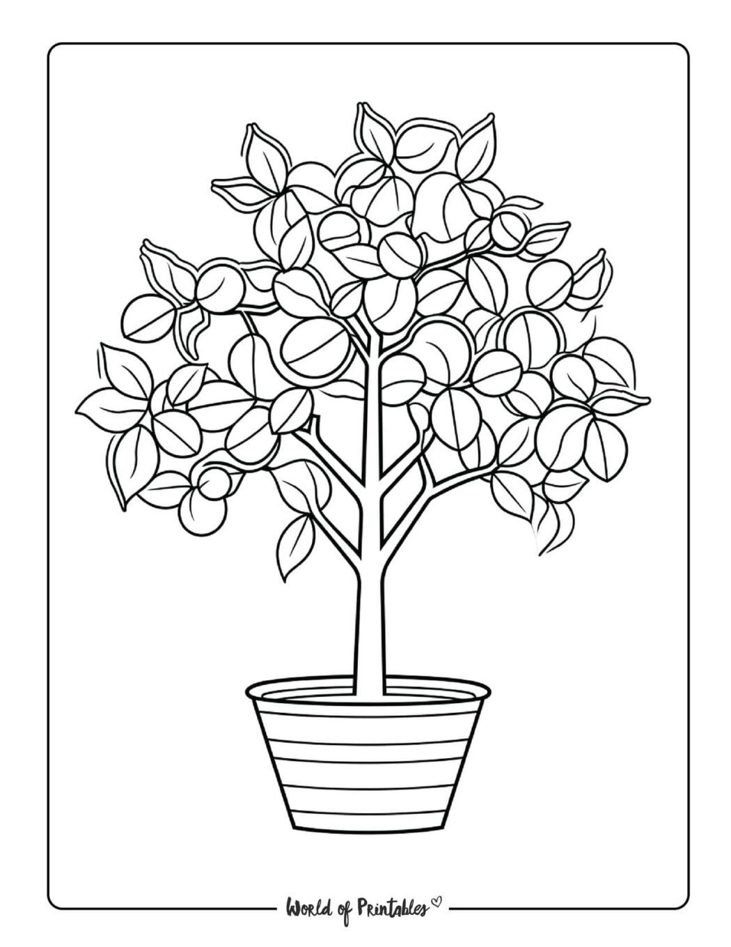 Tree Coloring Pages - World of Printables