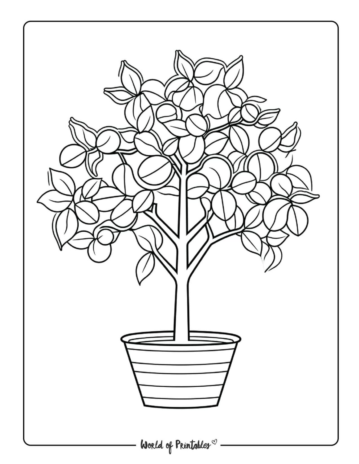 Tree Coloring Pages - World of Printables