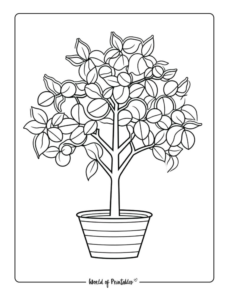 Tree Coloring Pages - World of Printables