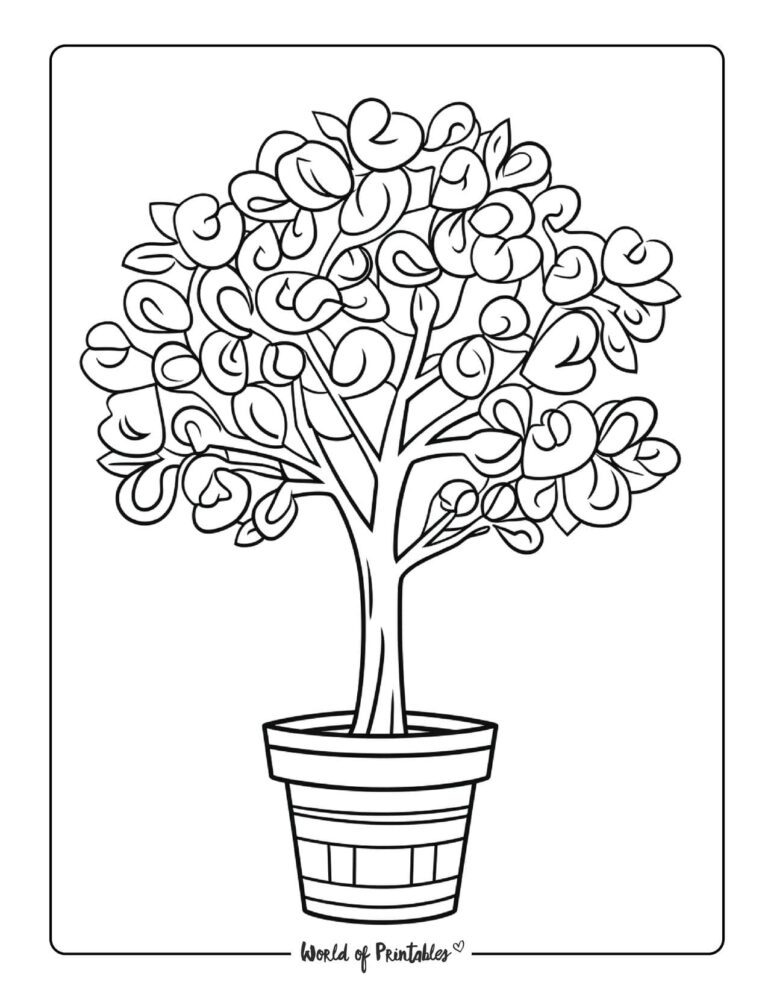 Tree Coloring Pages - World of Printables