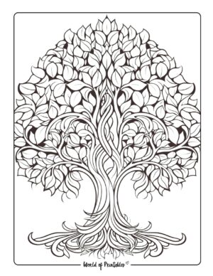 Tree Coloring Pages - World of Printables