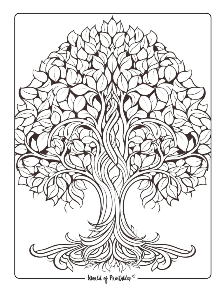 Tree Coloring Pages - World of Printables
