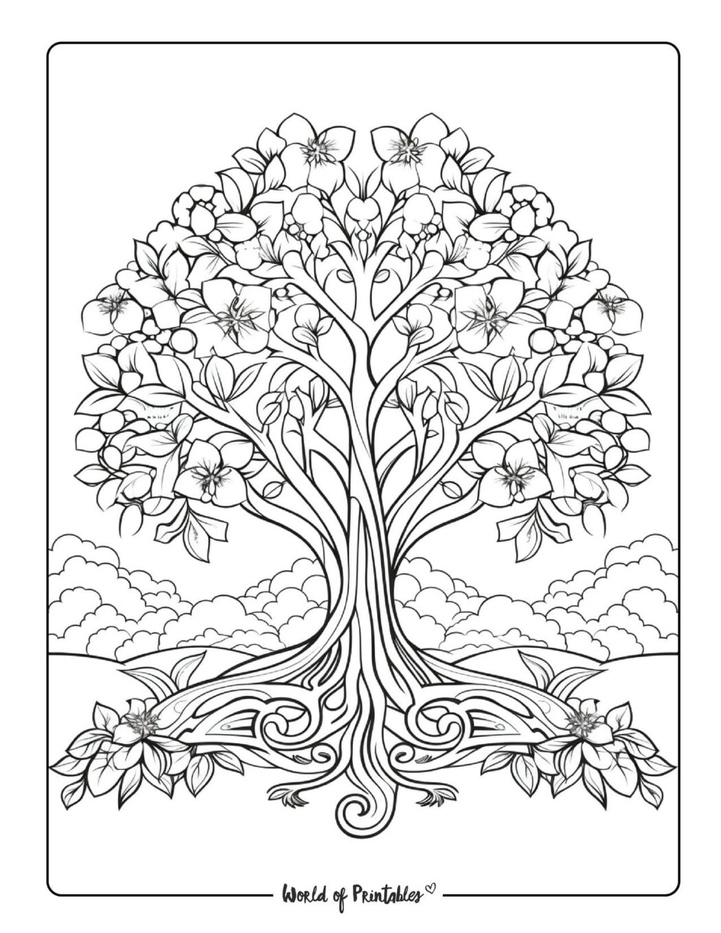 Tree Coloring Pages - World of Printables