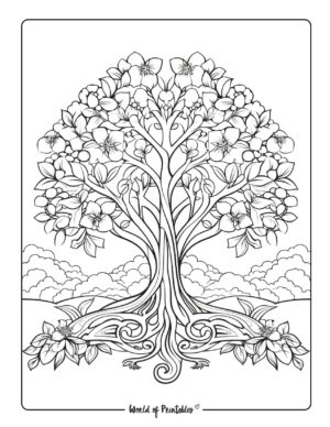 Tree Coloring Pages - World of Printables