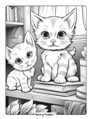 Kitten Coloring Pages - World of Printables
