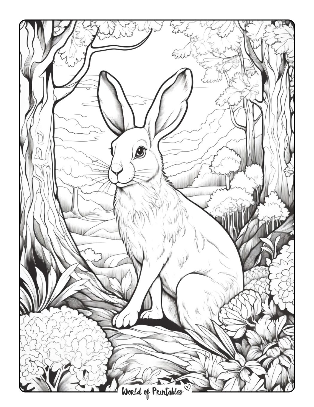 Bunny Coloring Pages - World of Printables