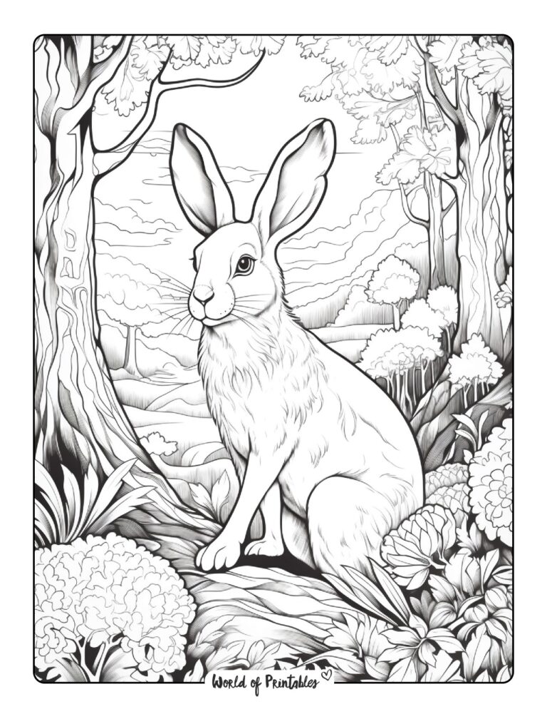 Bunny Coloring Pages - World of Printables