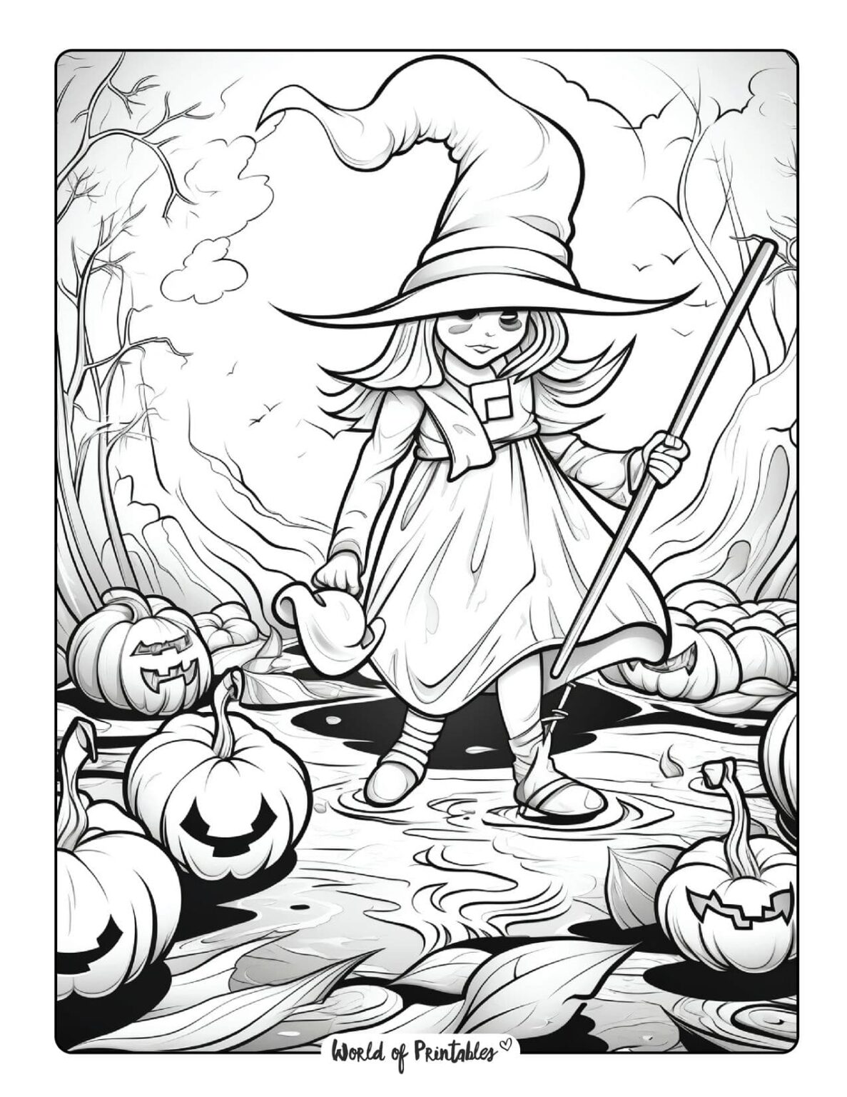 Witch Coloring Pages For Kids & Adults - World of Printables