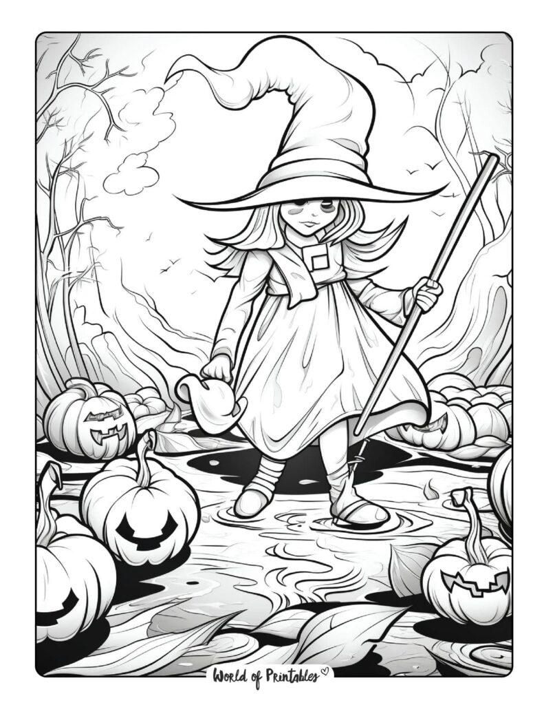 Witch Coloring Pages For Kids & Adults - World of Printables