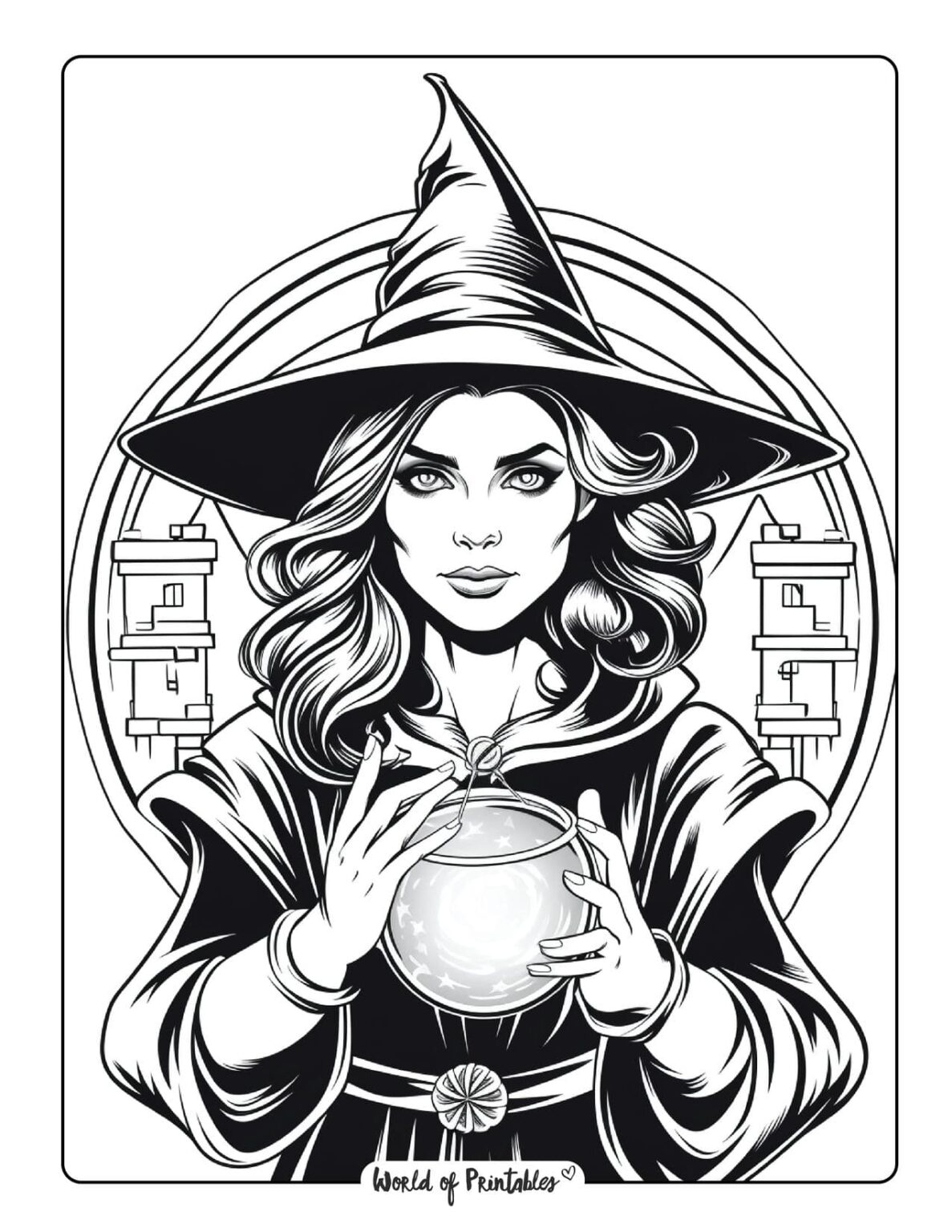 Witch Coloring Pages For Kids & Adults - World of Printables