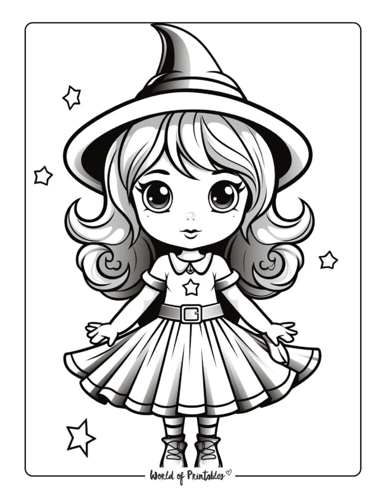 Witch Coloring Pages For Kids & Adults - World of Printables