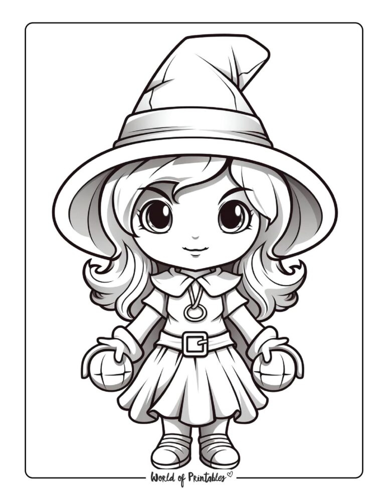 Witch Coloring Pages For Kids & Adults - World of Printables