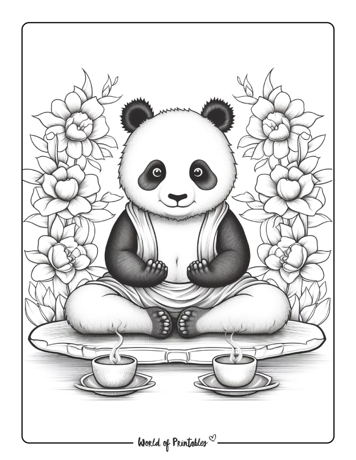 Panda Coloring Pages For Kids & Adults - World of Printables