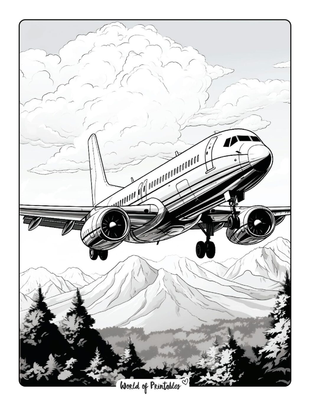 Airplane Coloring Pages For Kids & Adults - World of Printables