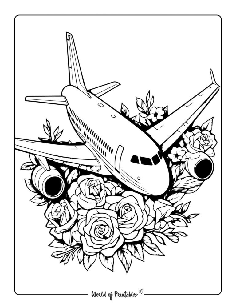 Airplane Coloring Pages For Kids & Adults - World of Printables