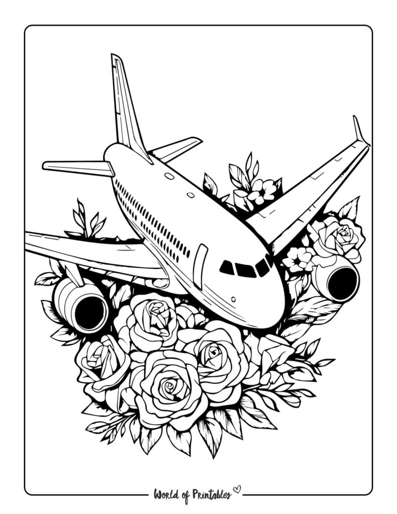 Airplane Coloring Pages For Kids & Adults - World of Printables