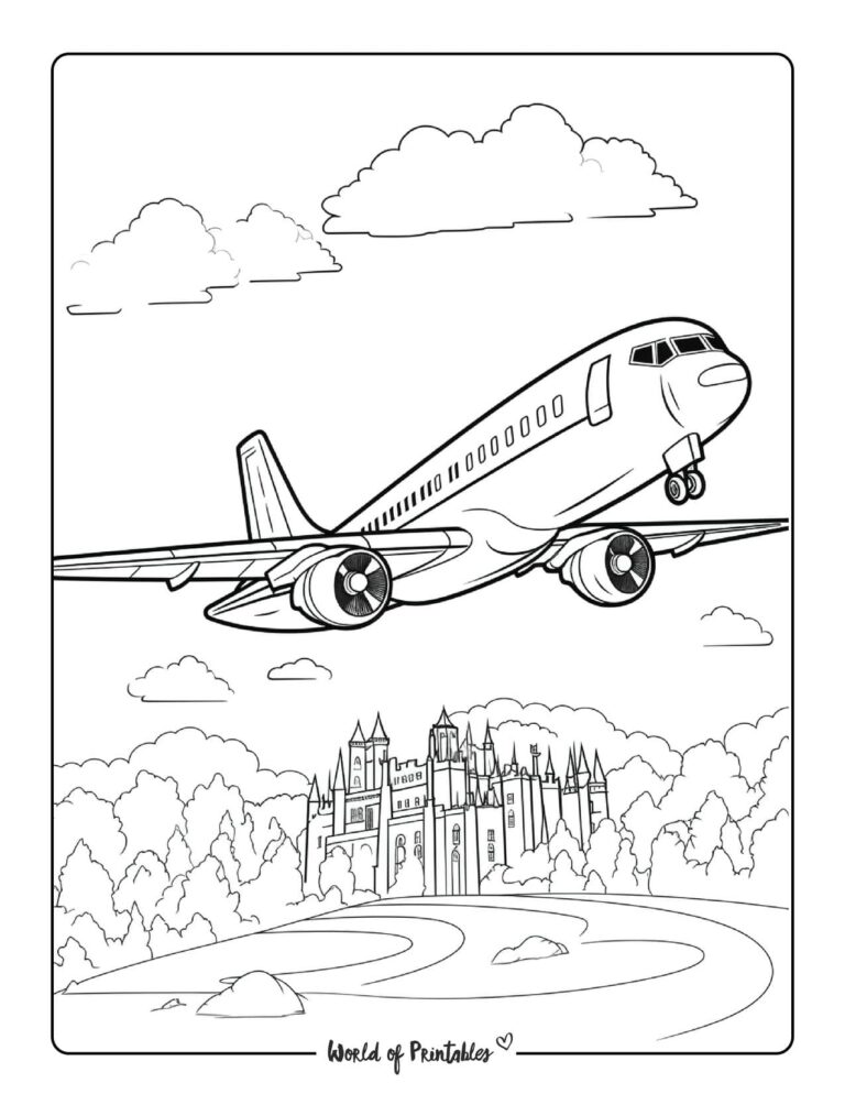 Airplane Coloring Pages For Kids & Adults - World of Printables