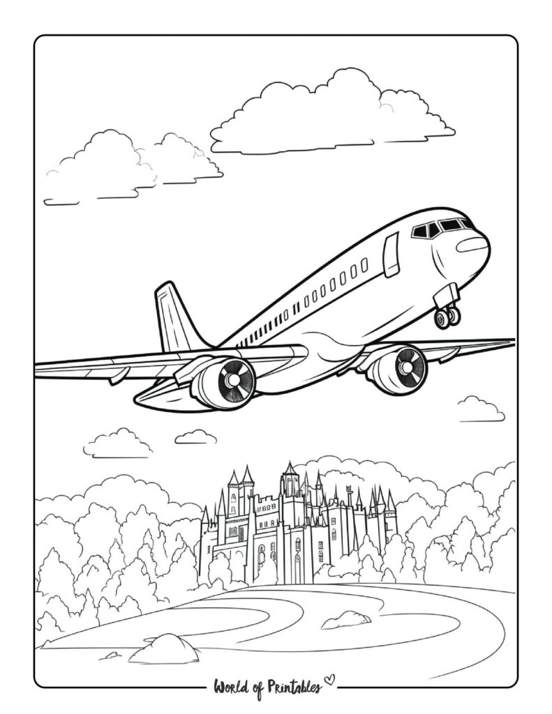 Airplane Coloring Pages For Kids & Adults - World of Printables