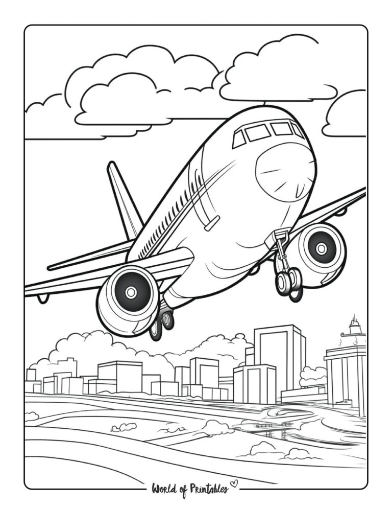 Airplane Coloring Pages For Kids & Adults - World of Printables
